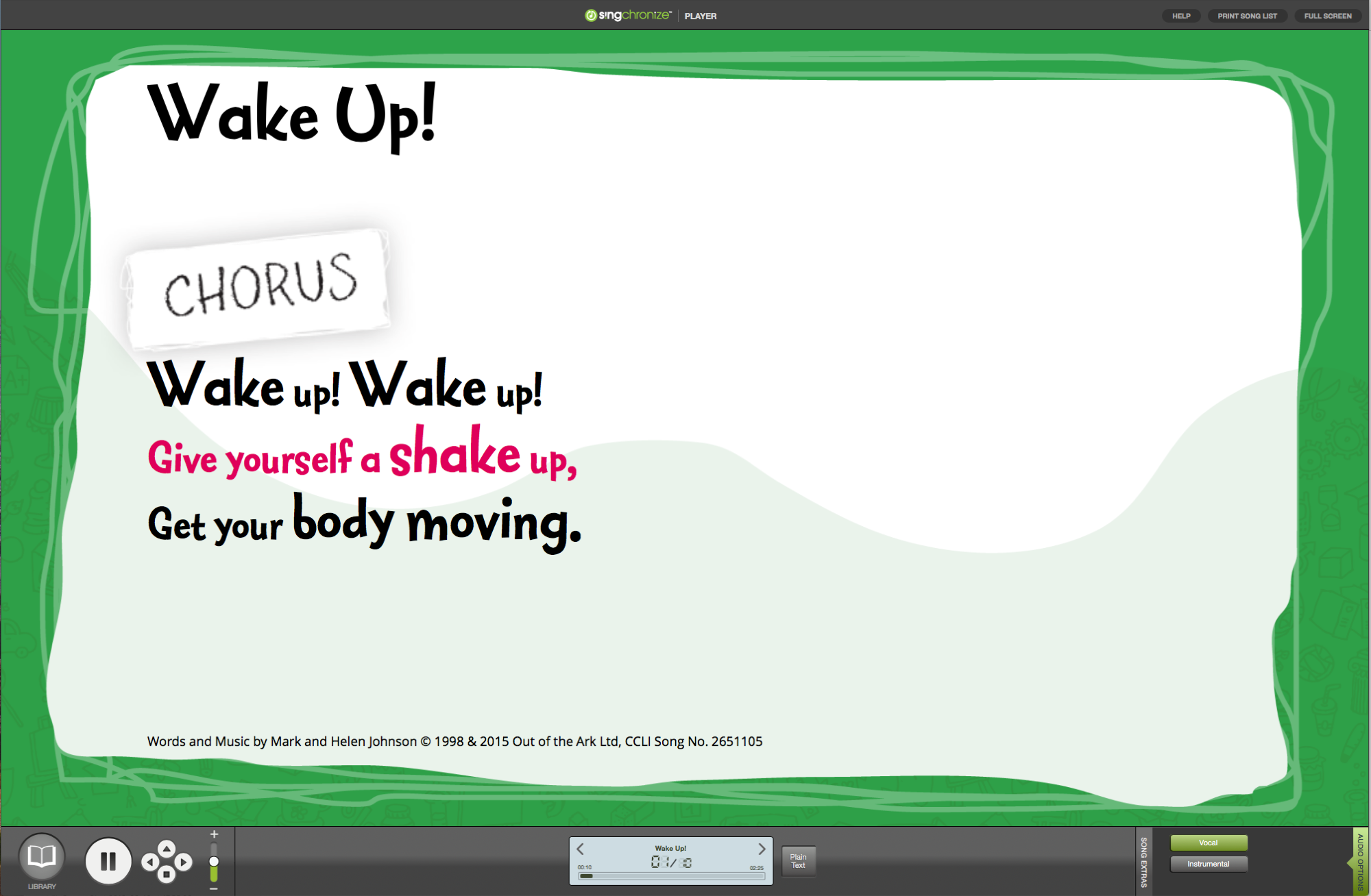 About Words on Screen | Out of the Ark Music